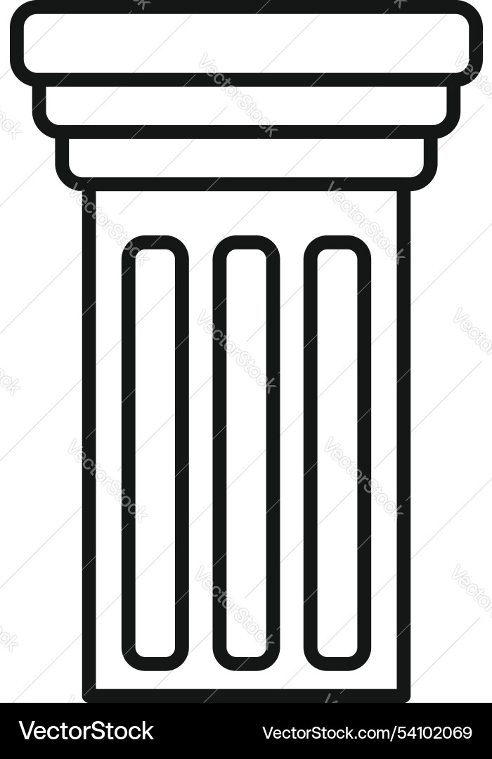 Architectural column representing classical order Vector Image