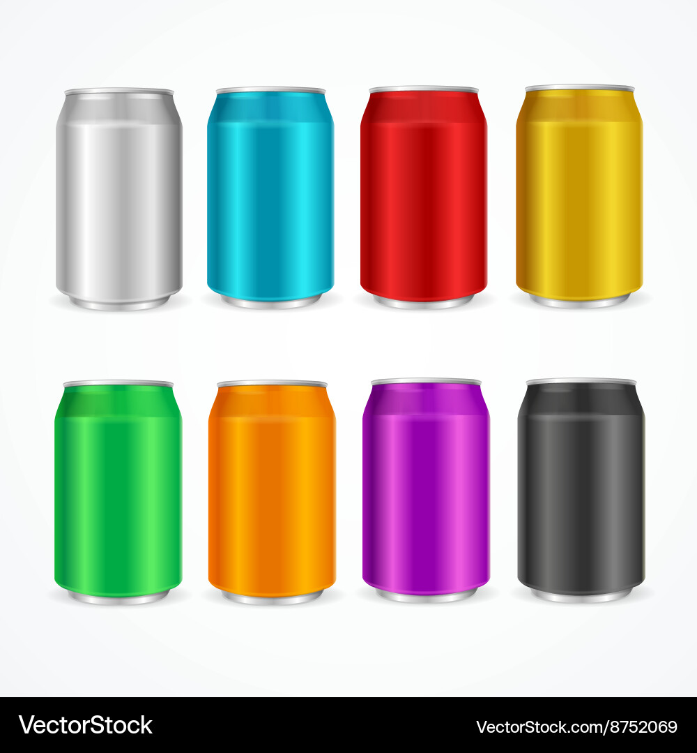 Colorful Can Collection Royalty Free Vector Image