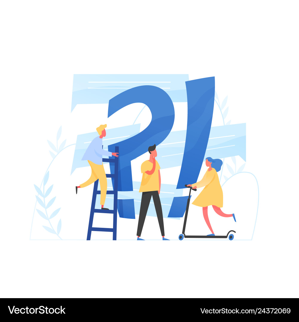 Giant question mark and interrogation point Vector Image