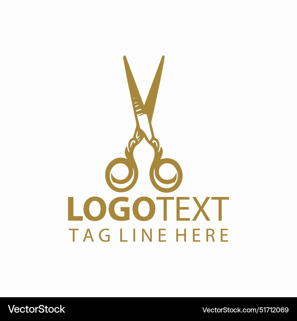 Scissor logo Royalty Free Vector Image - VectorStock