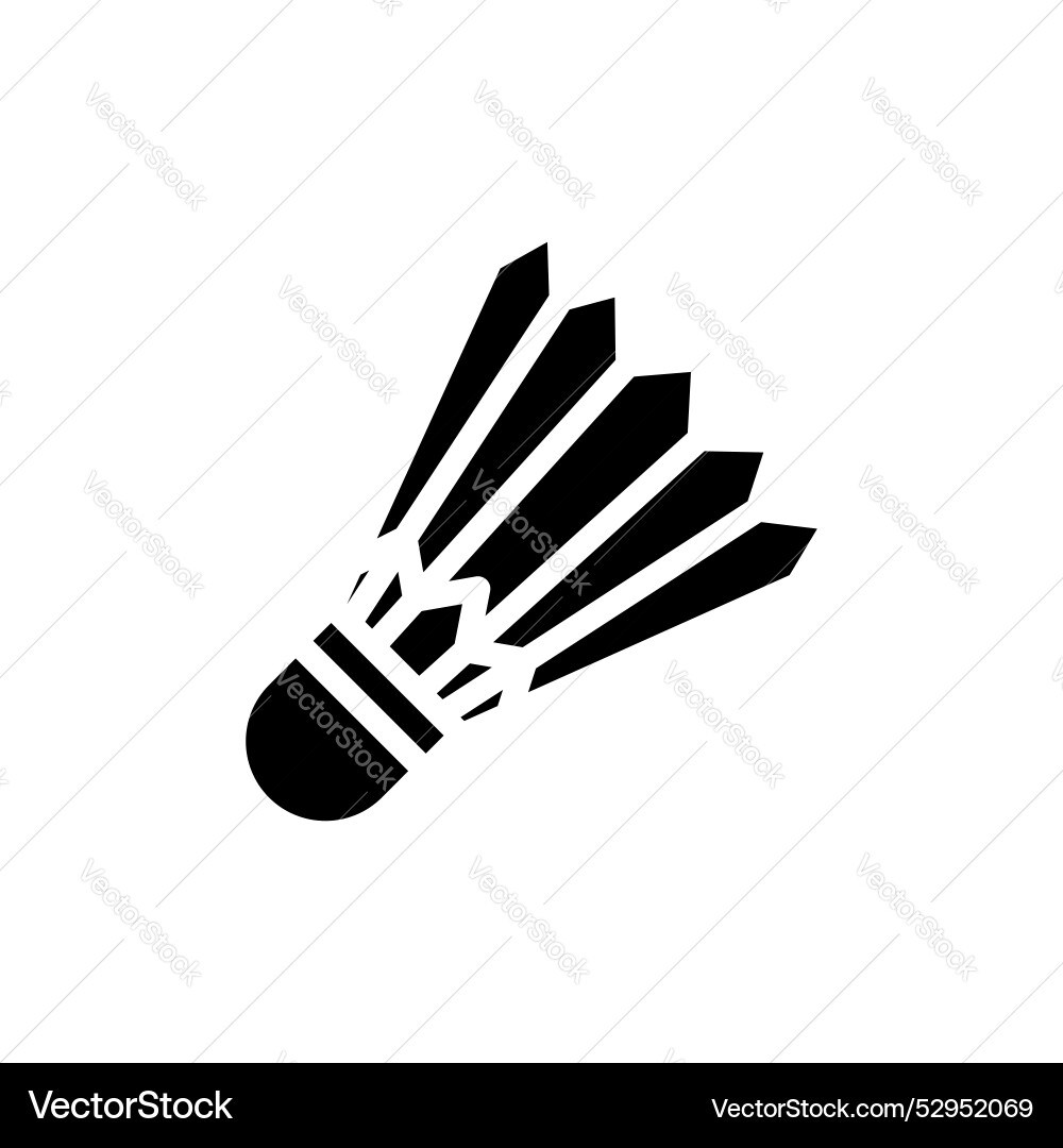 Shuttlecock icon isolated on white background Vector Image