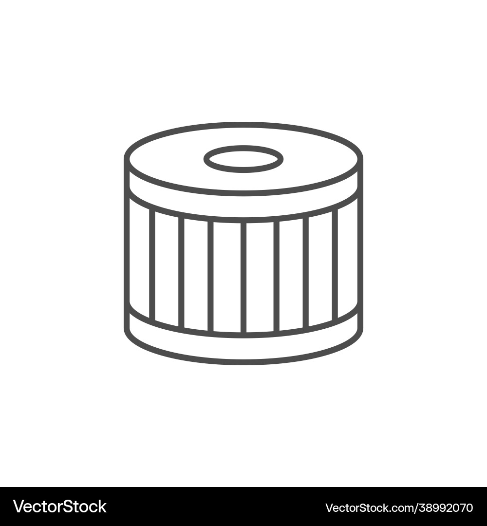 Car air filter line outline icon Royalty Free Vector Image