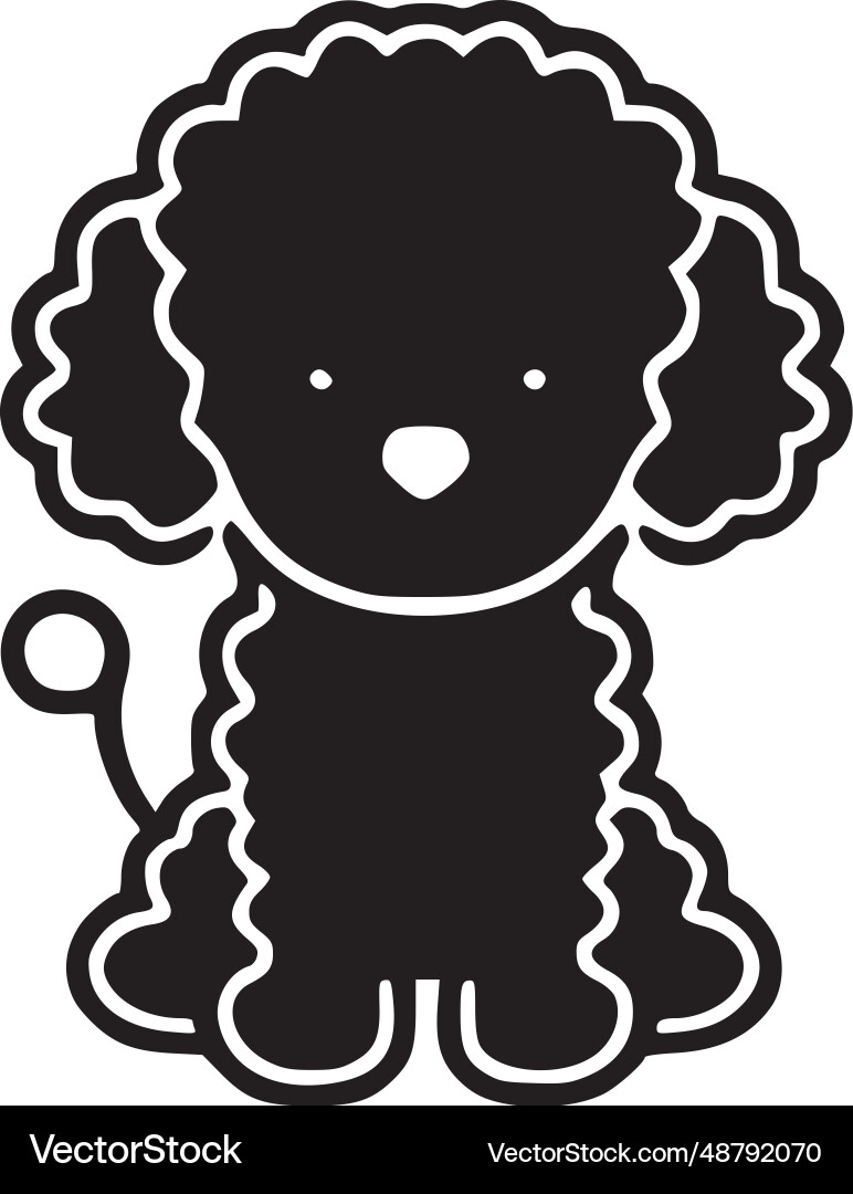 Elegant Poodle Icon Royalty Free Vector Image - VectorStock