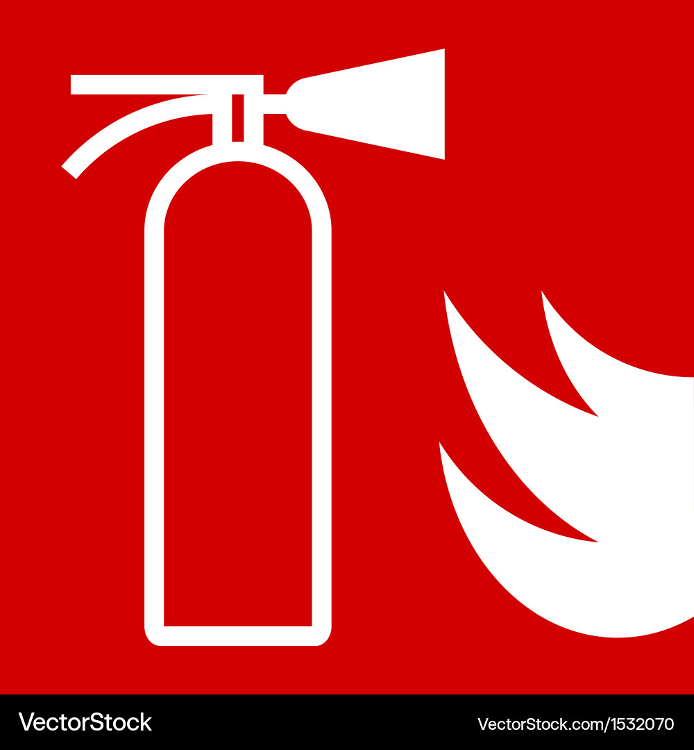 Fire extinguisher sign Royalty Free Vector Image