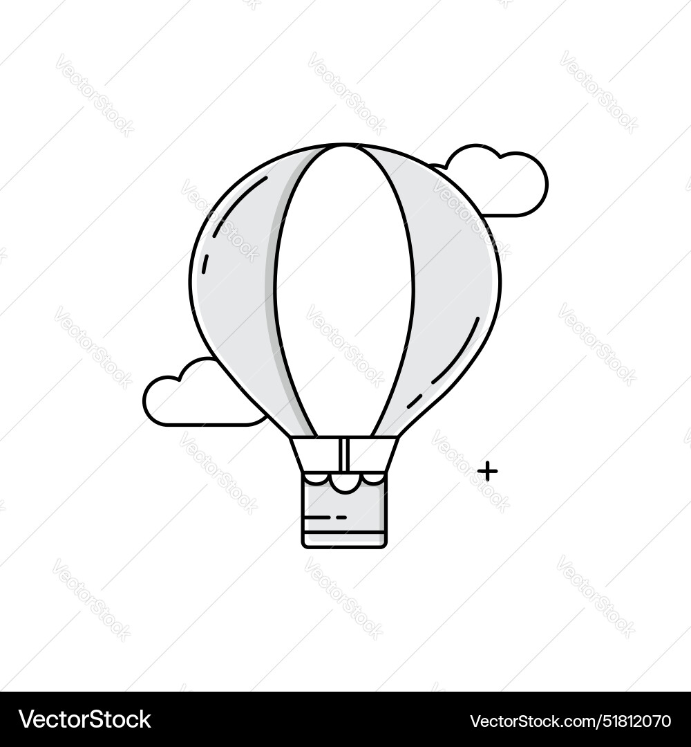 Hot air balloon ride adventure Royalty Free Vector Image