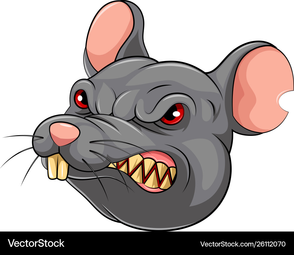 Mascot head an mouse Royalty Free Vector Image