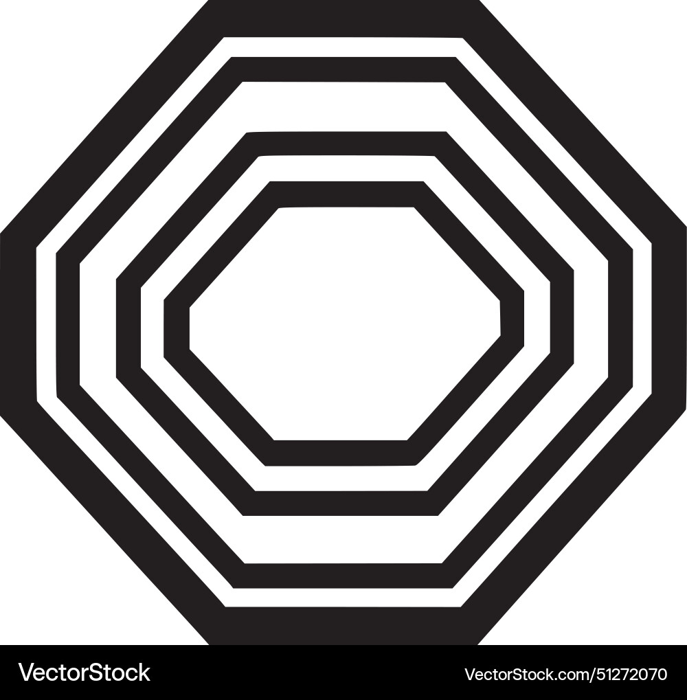Octagon - minimalist and simple silhouette Vector Image
