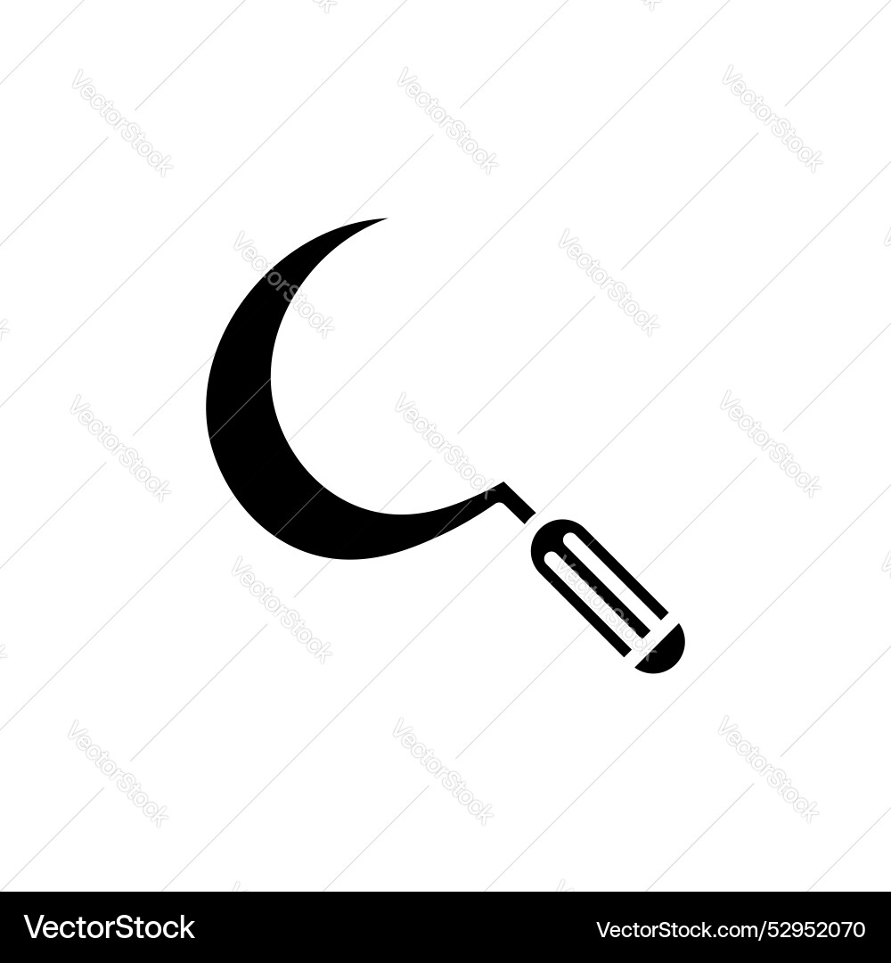 Sickle icon isolated on white background Vector Image