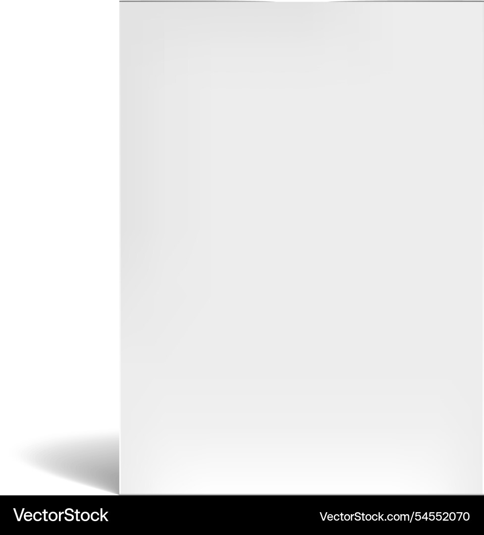 Vertical closed white rectangular cardboard box Vector Image