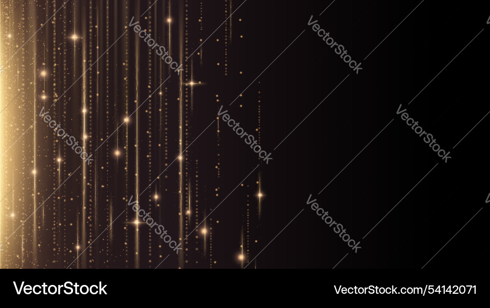 Abstract gold vertical flare line with glow effect