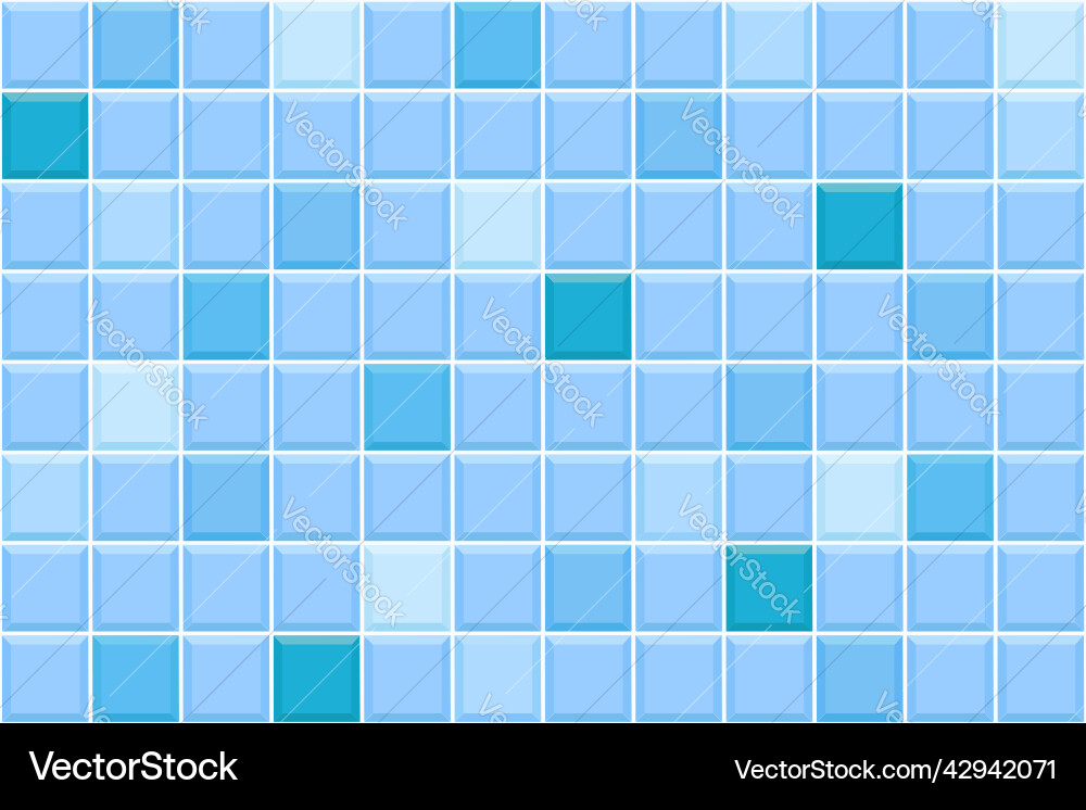 Blue tile seamless pattern swimming pool floor Vector Image