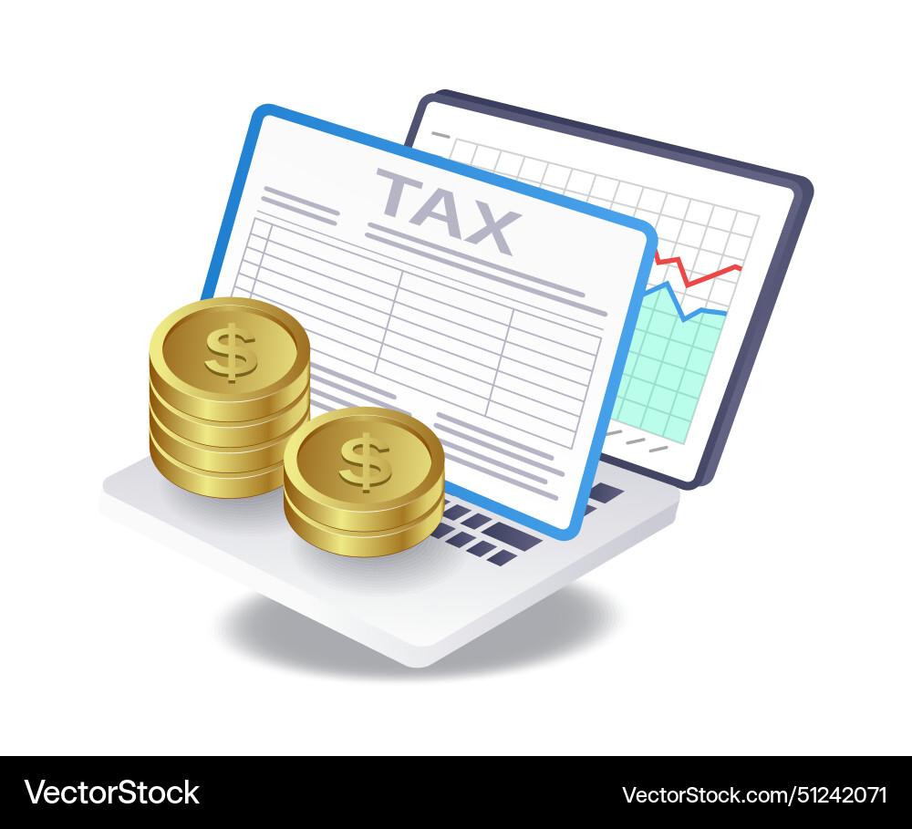 Business tax financial analysis data infographics Vector Image