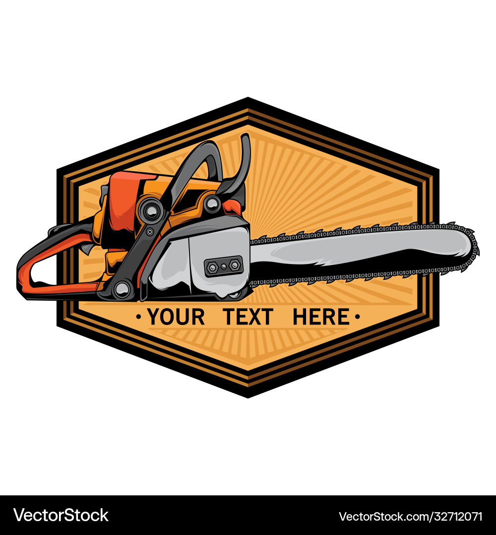 Chainsaw logo Royalty Free Vector Image - VectorStock