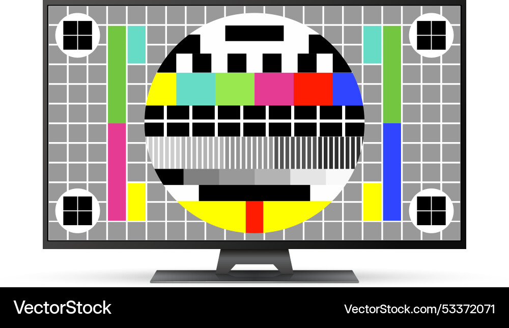 No signal tv television test screen Royalty Free Vector