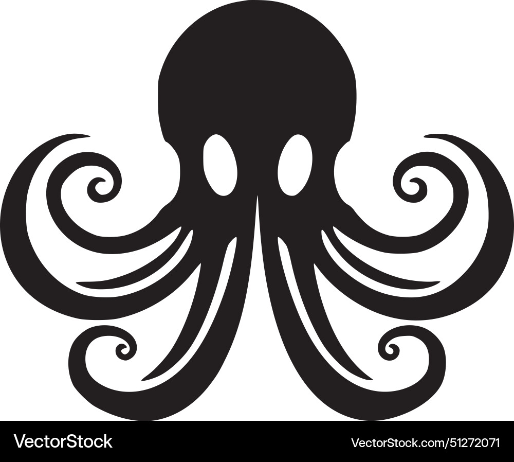 Octopus tentacles - minimalist and simple Vector Image