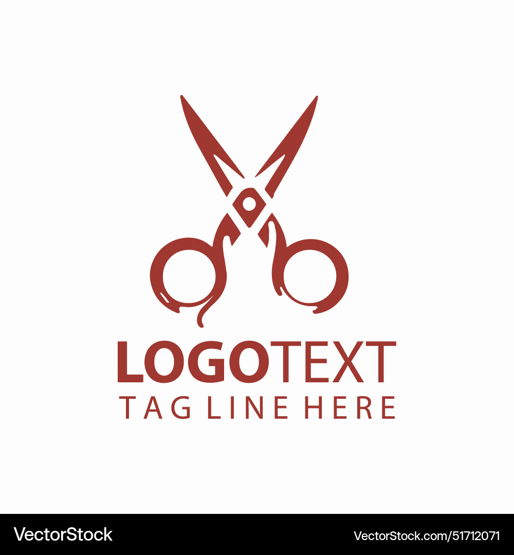 Scissor logo Royalty Free Vector Image - VectorStock