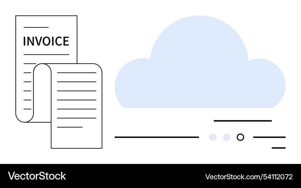 Digital invoice management and cloud storage Vector Image