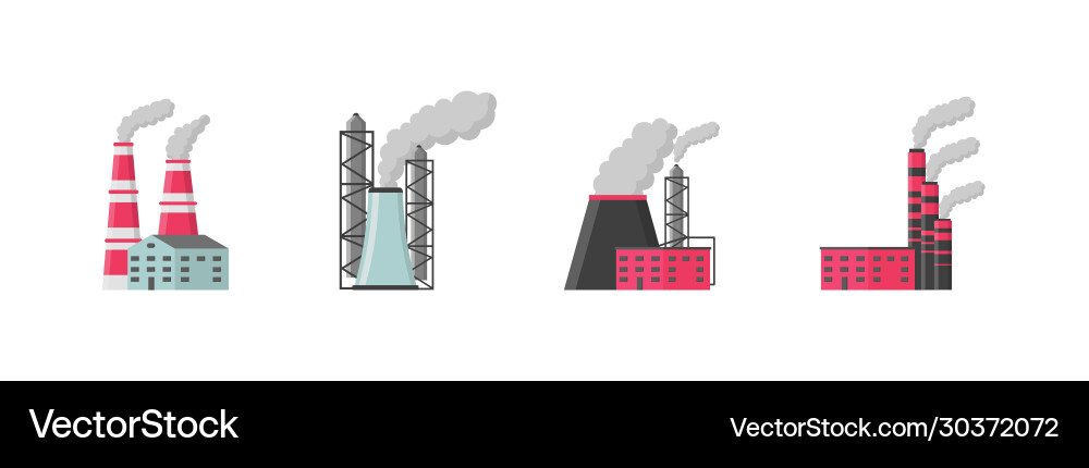 Factory industrial building Royalty Free Vector Image