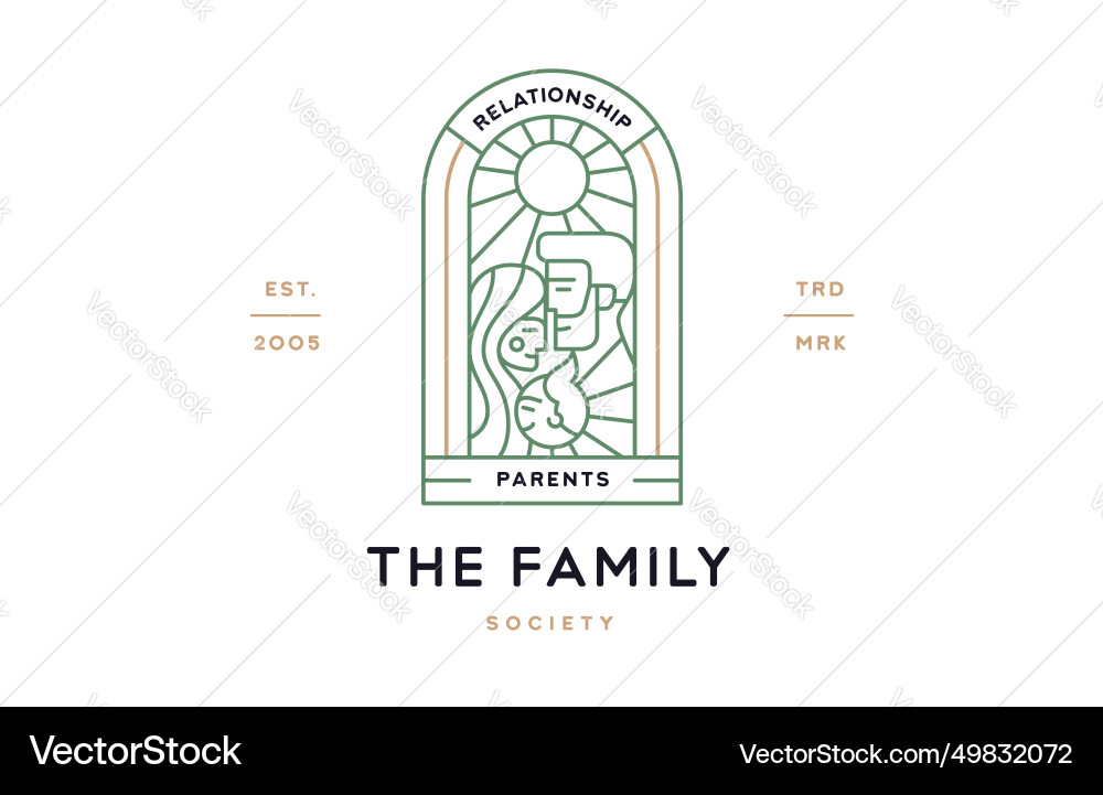 Family parents relationship label Royalty Free Vector Image