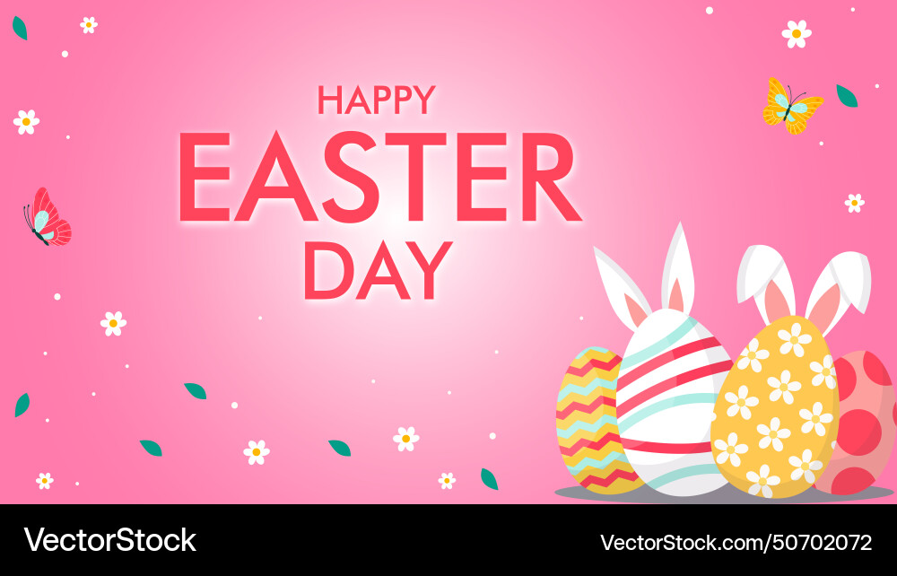 Happy easter day Royalty Free Vector Image - VectorStock