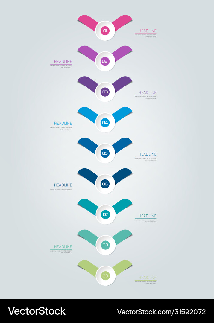 Infographic timeline report template chart Schema Vektorbild