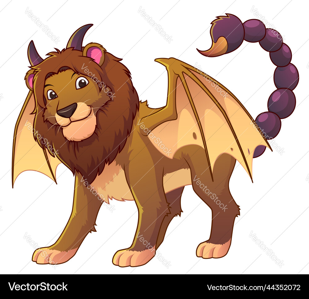 Manticore cartoon Royalty Free Vector Image - VectorStock