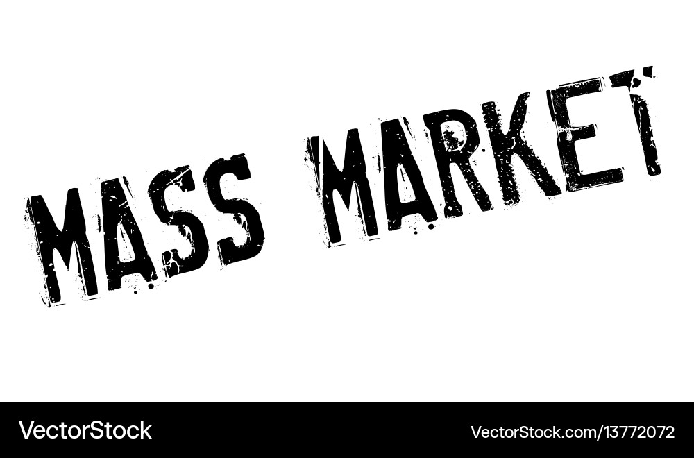 Mass market rubber stamp Royalty Free Vector Image