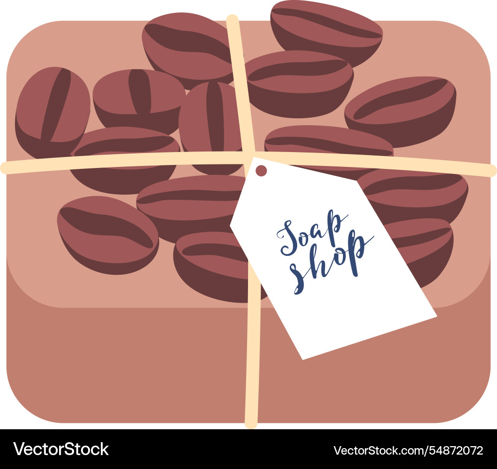 Natural handmade coffee soap Royalty Free Vector Image