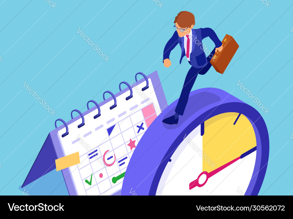Planning schedule time management Royalty Free Vector Image