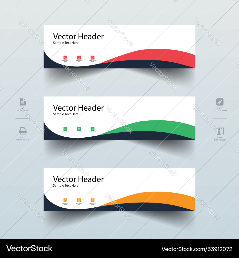 Stylish Header Template - Festive & Modern Vector Image