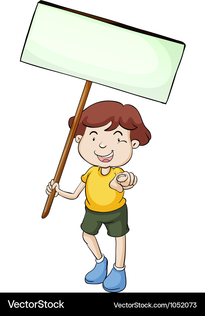 Banner kid Royalty Free Vector Image - VectorStock