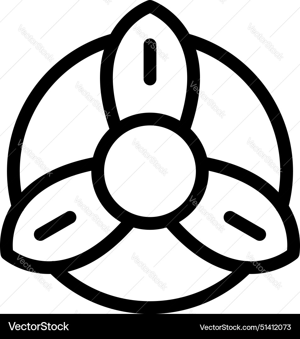 Black and white lotus flower icon Royalty Free Vector Image