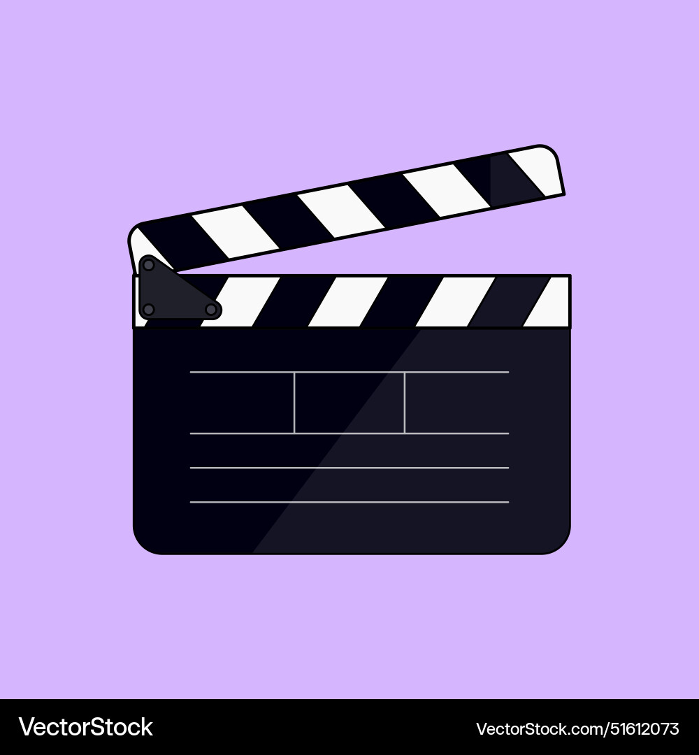 Clapper board icon filmmakers clapboard Royalty Free Vector