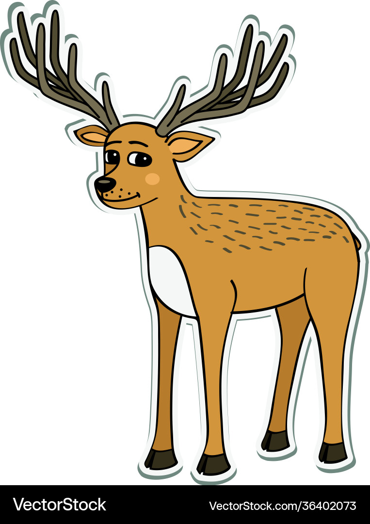 Deer cartoon Royalty Free Vector Image - VectorStock