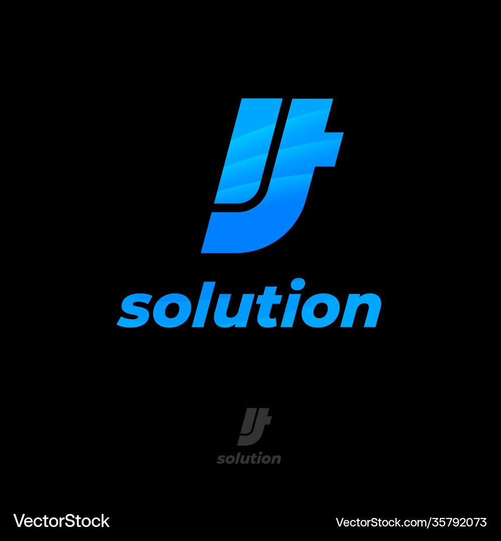 It solution logo company business consulting web Vector Image