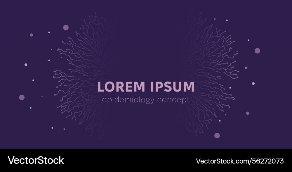 Mycelium roots pattern scientific medical banner Vector Image