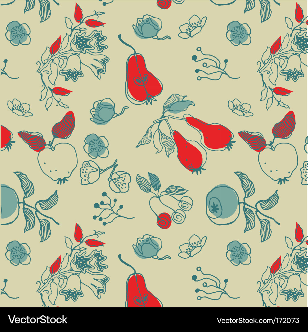 Nature seamless pattern Royalty Free Vector Image