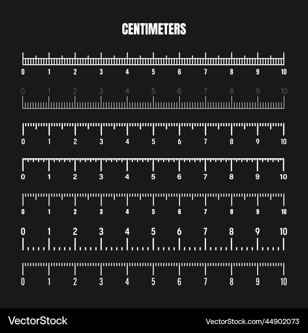 Realistic white centimeter scale for measuring Vector Image