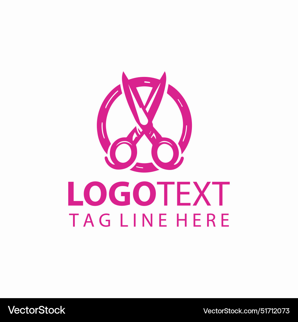 Scissor logo Royalty Free Vector Image - VectorStock