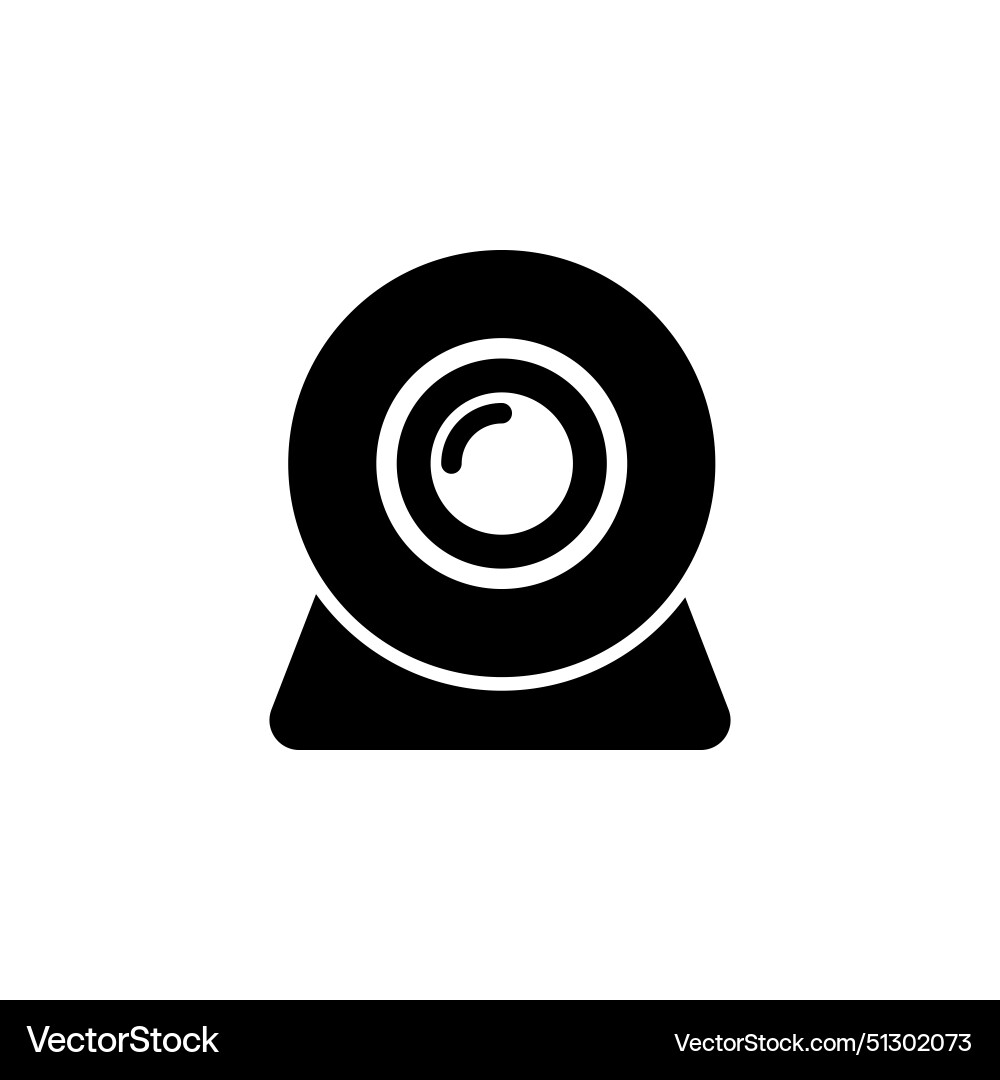Video chat camera web cam flat icon Royalty Free Vector