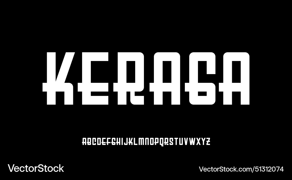 Bold condensed font for poster and headline Vector Image