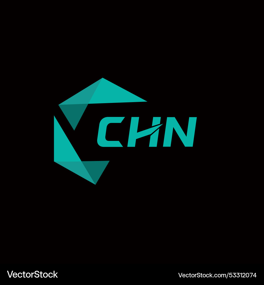 Chn creative minimalist letter logo unique Vector Image
