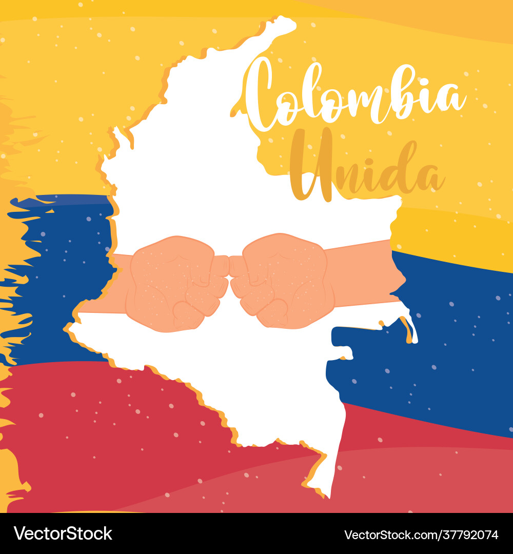 Colombia unity peace Royalty Free Vector Image
