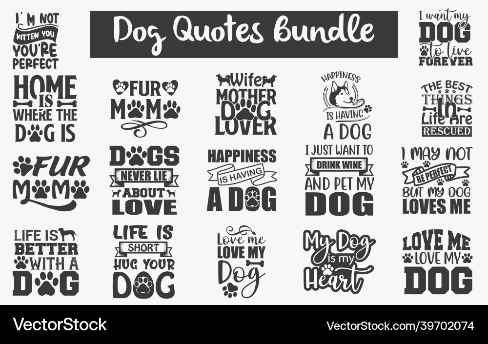 Dog SVG Cut Files - Quotes & Graphics Vector Image