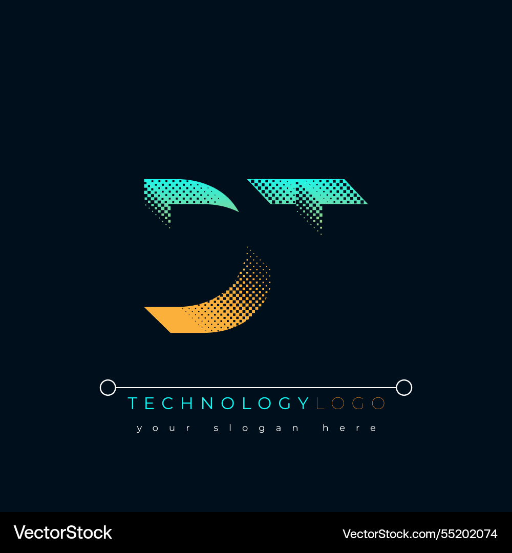 Dt abstract letter Royalty Free Vector Image - VectorStock
