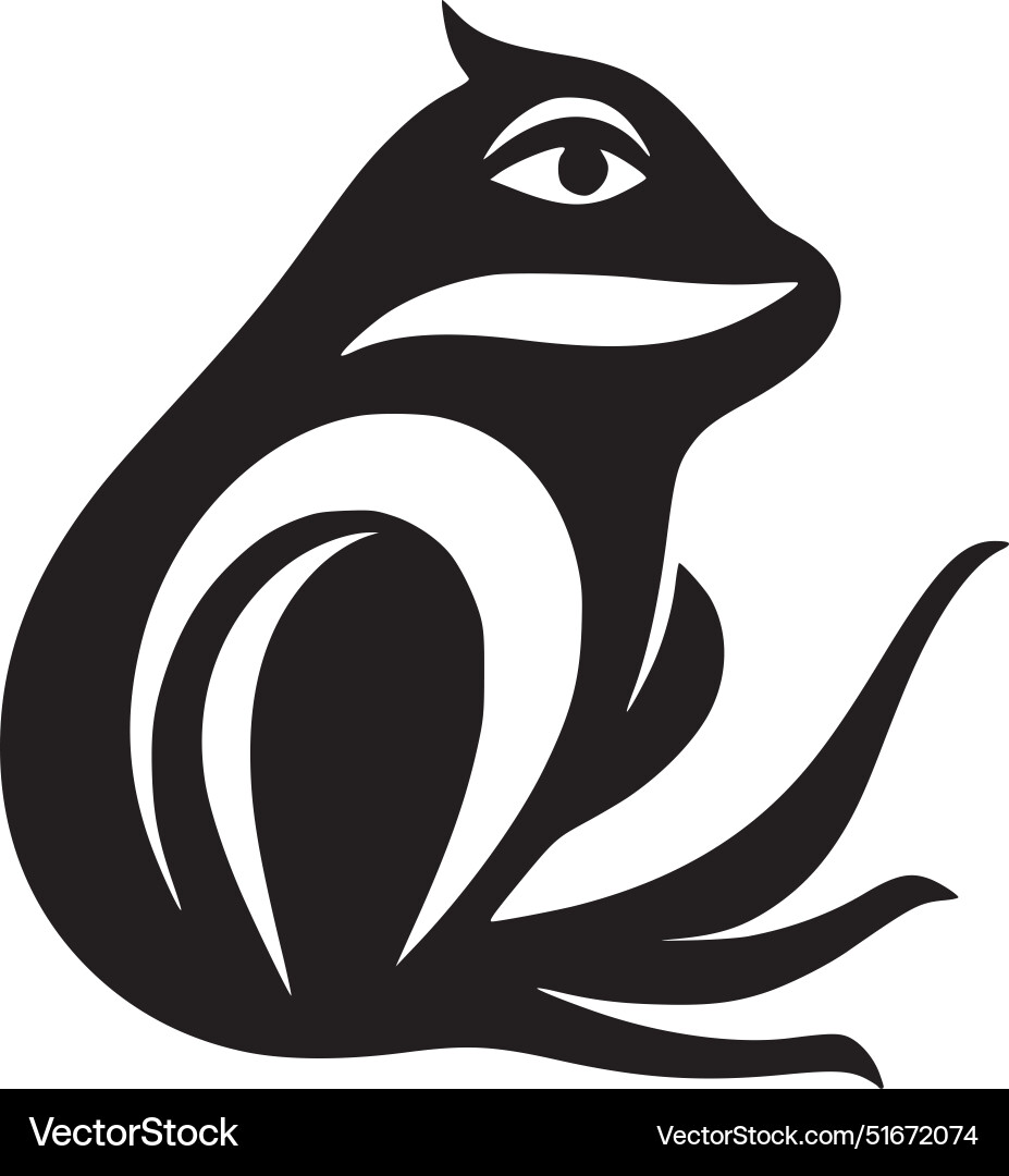 Frog - black and white isolated icon Royalty Free Vector