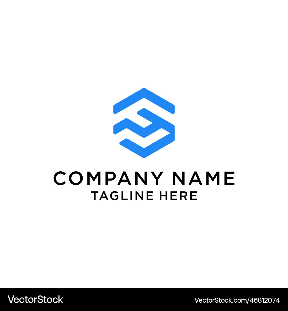 Brief f hexagon Logo Design Vorlage Lizenzfreier Vektor