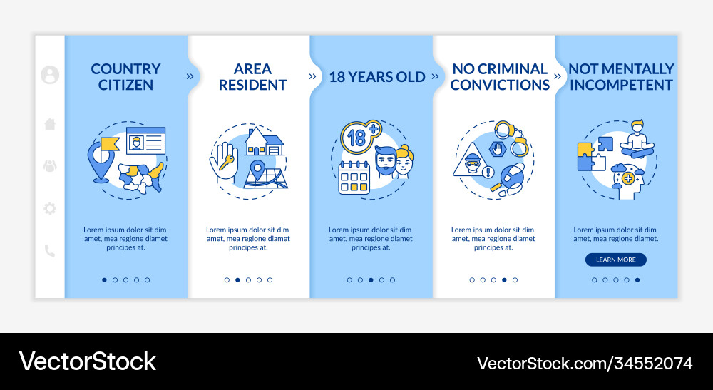 Online voting system onboarding template Vector Image