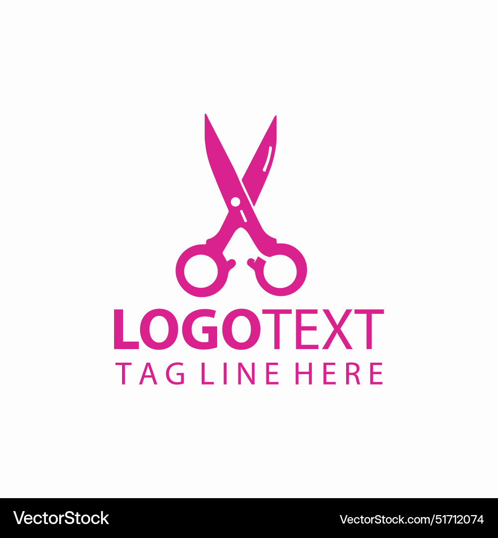 Scissor logo Royalty Free Vector Image - VectorStock