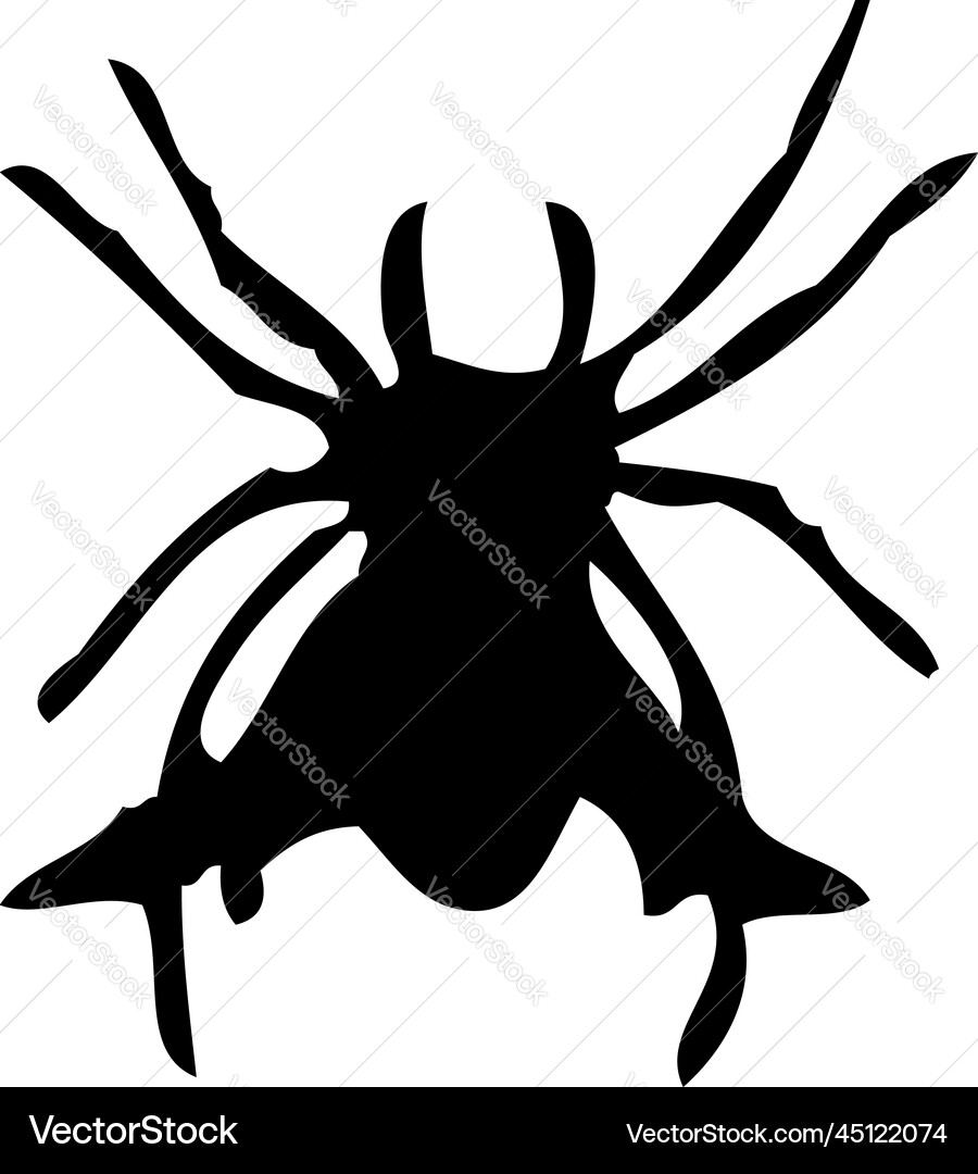 Spider silhouette Royalty Free Vector Image - VectorStock
